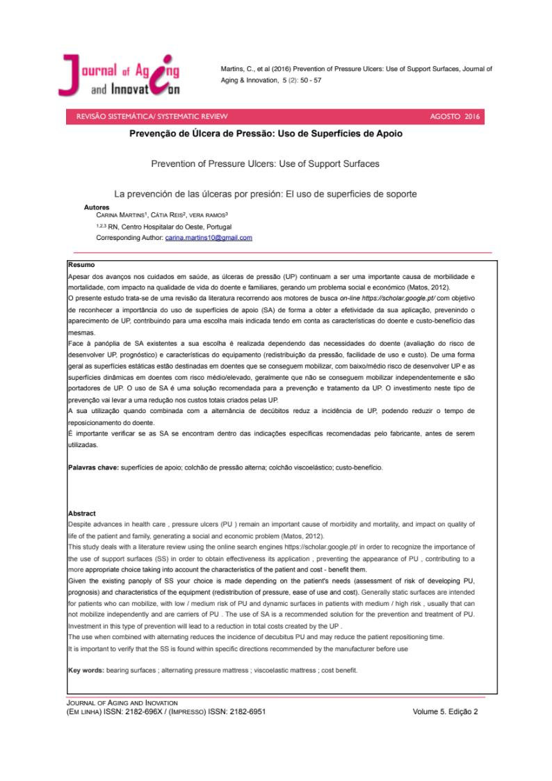 Prevention of Pressure Ulcers: Use of Support Surfaces | Journal of ...